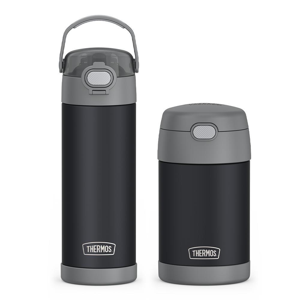 16oz FUNtainer Water Bottle & Food Jar Bundle - Charcoal – Thermos Brand
